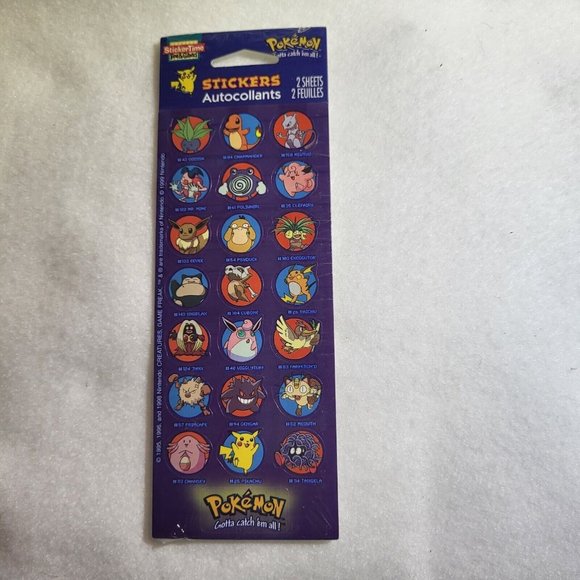 Pokemon | Toys | Vintage 999 Nintendos Pokemon Stickers Autocollants 2 ...